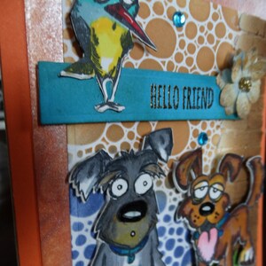Hello Friend Adorable Pups Greeting Card - Etsy