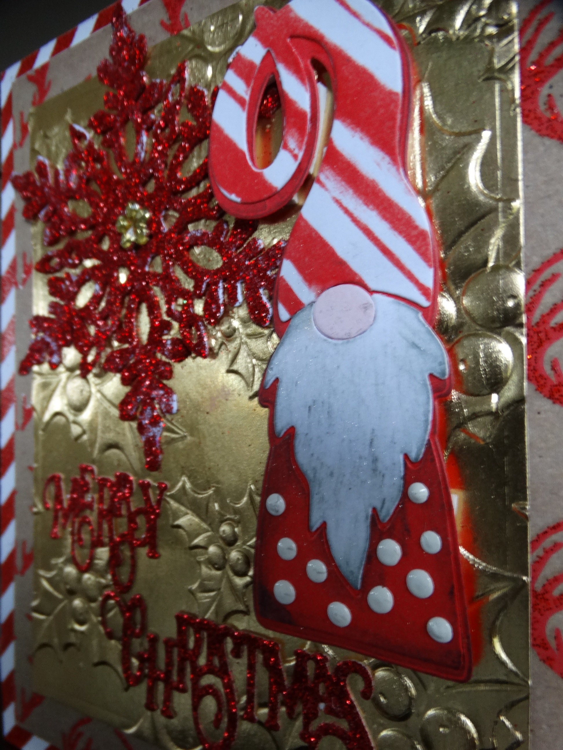 Handmade Gnome Christmas Card - Etsy