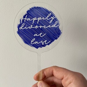 Circle Acrylic Cake Topper | Personalised Cake Topper | Birthday ...