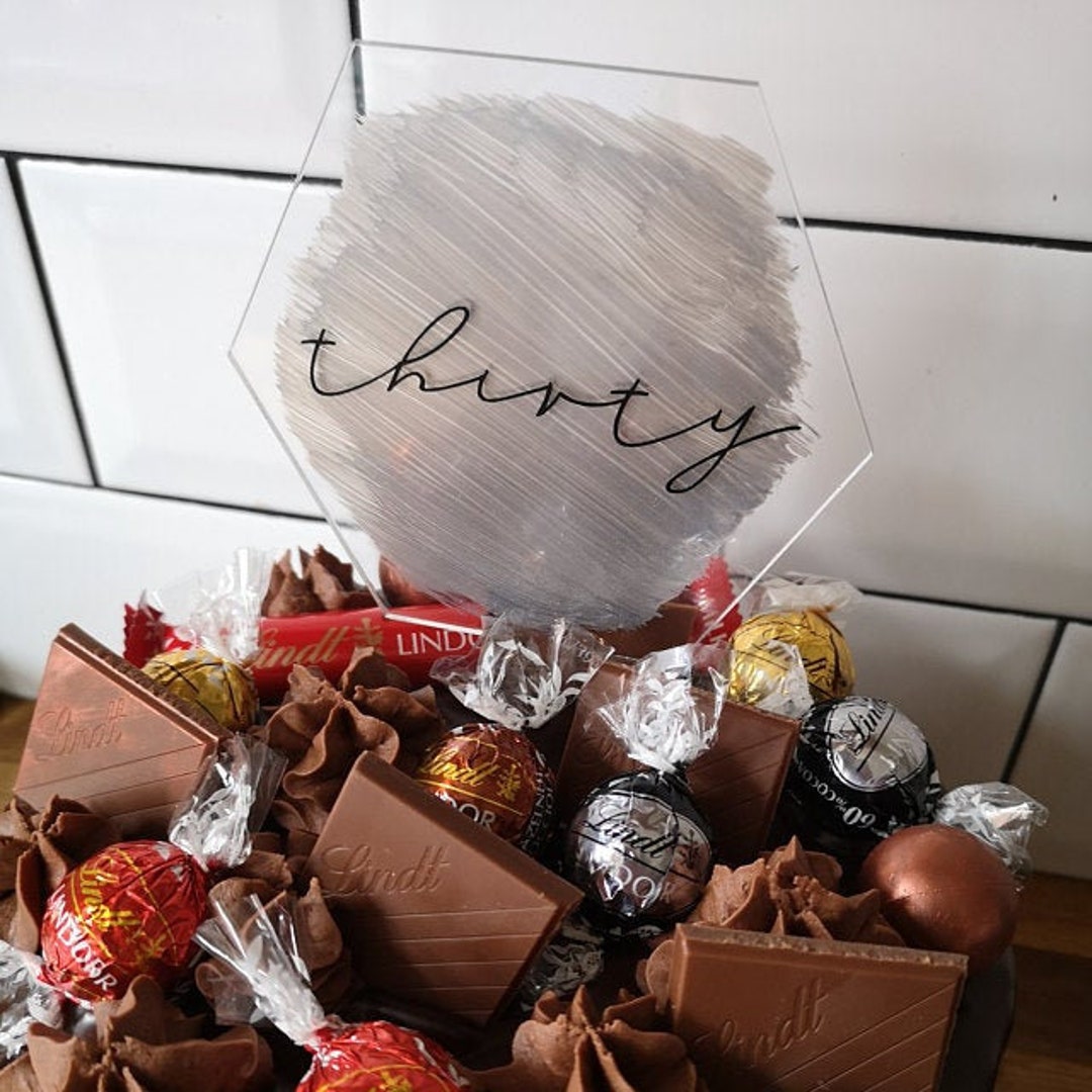 Hexagon Acrylic Cake Topper | Personalised Cake Topper | Birthday ...