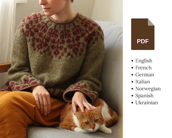 Border Fair Isle Scarf Knitting Pattern - Etsy Canada