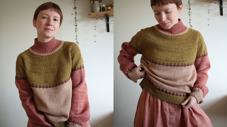 Knitting Pattern - Funky Turtle - Colourblock Pullover - Etsy
