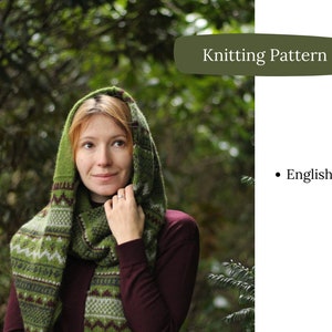 Border Fair Isle Scarf Knitting Pattern - Etsy