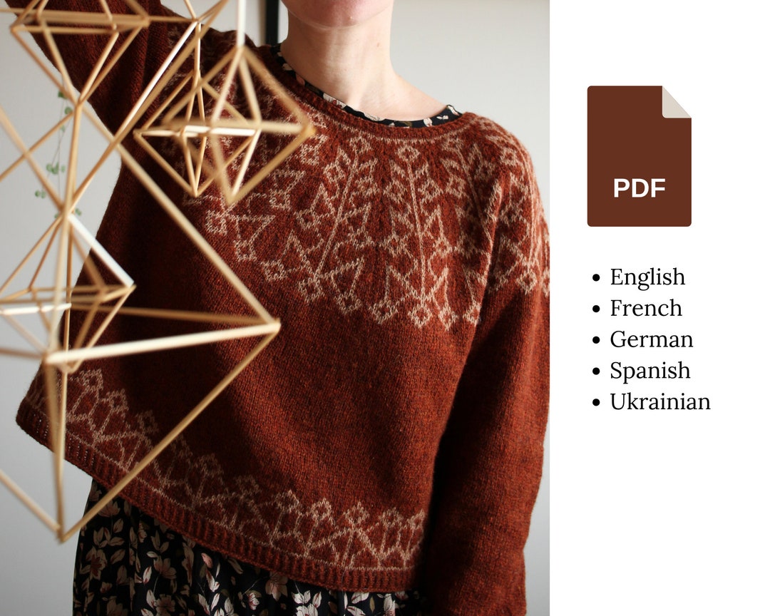 Knitting Pattern | Pavuk Pullover | Graphic Colorwork Pullover - Etsy