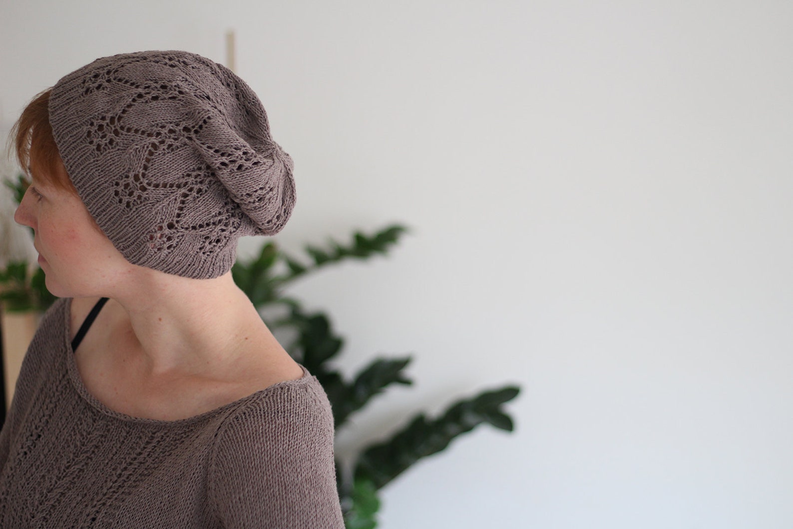 Knitting Pattern - Lace Beanie - Slouchy Toque in Cotton or Silk Mohair ...