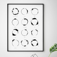 Arrival Heptapod Scifi Alien Movie Ink Language Modern Minimal Digital ...