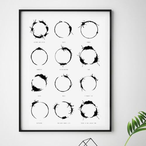 Arrival Heptapod Scifi Alien Movie Ink Language Modern Minimal - Etsy