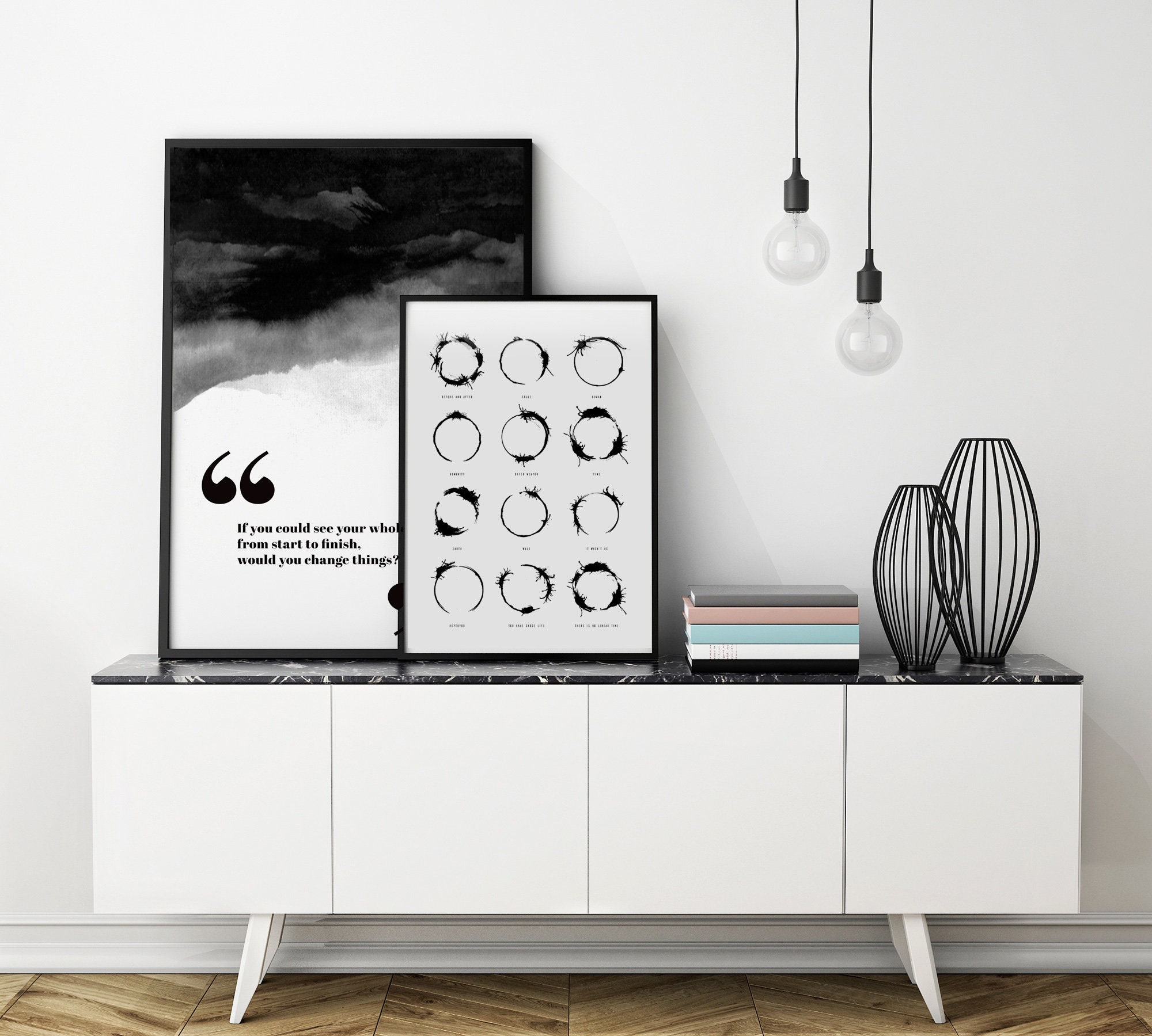 Arrival Heptapod Scifi Alien Movie Ink Language Modern Minimal Digital ...