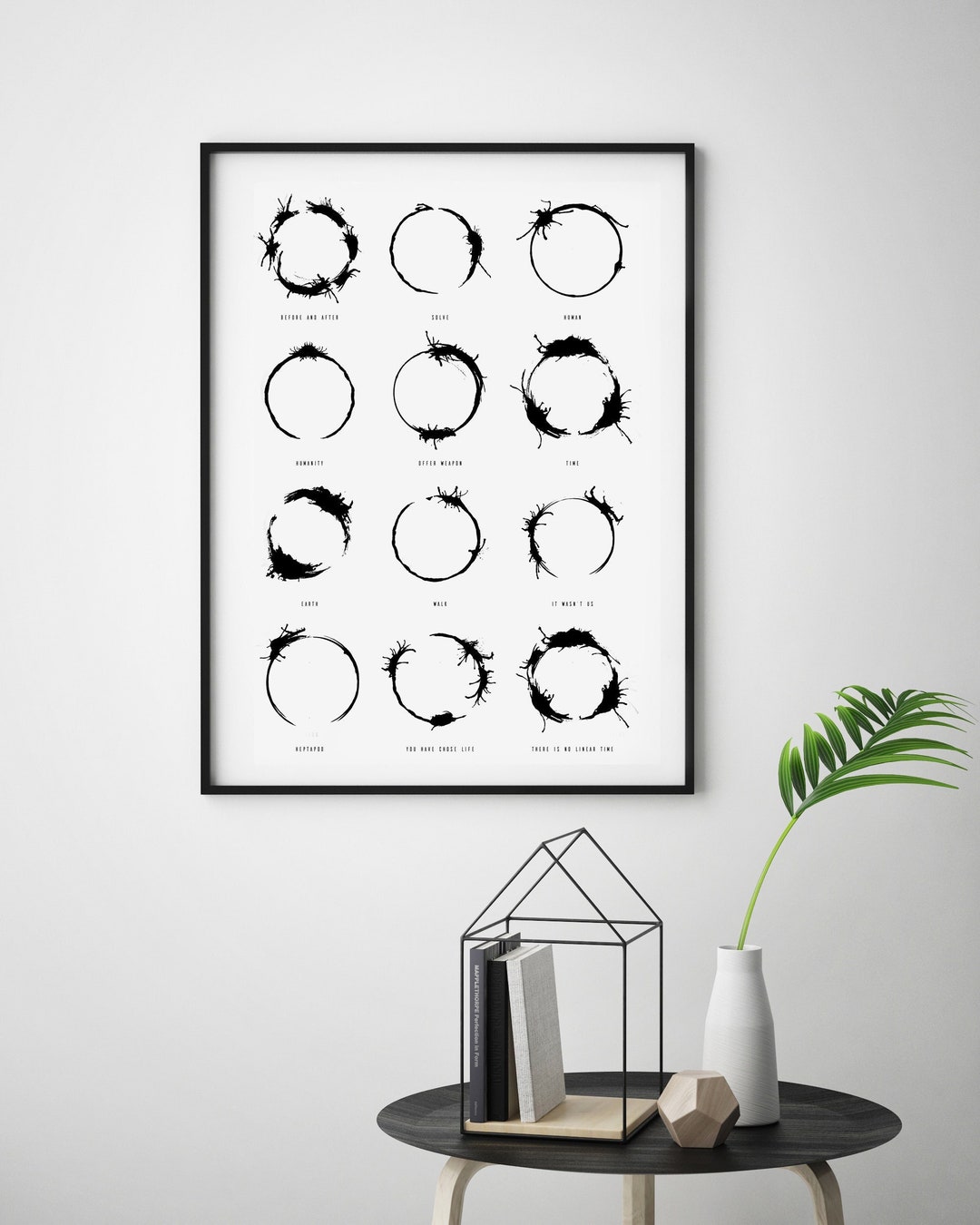 Arrival Heptapod Scifi Alien Movie Ink Language Modern Minimal Digital ...