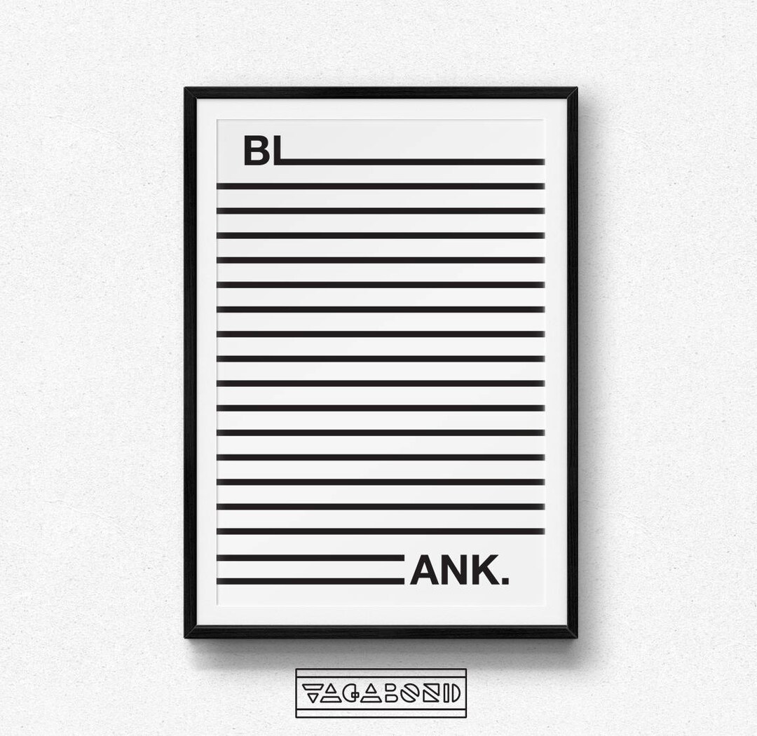 Blank Type Typography Modern Digital Poster Print Download - Etsy