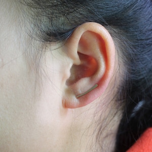 Minimalist Ear Crawler, Hammered Ear Climbers, Ear Sweeps, Ear Pins ...