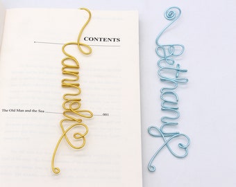 Personalised Wire Name Bookmark - Etsy
