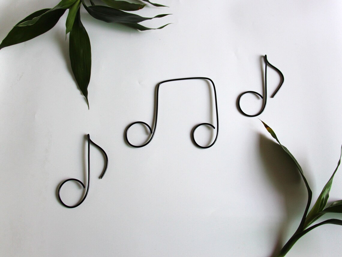 Music Note Wall Art Set, Music Note Wire Wall Art, Wire Music Note ...