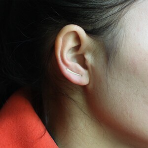 Minimalist Ear Crawler, Hammered Ear Climbers, Ear Sweeps, Ear Pins ...