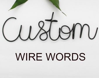 Wire Christmas Place Name Settings, Wire Words, Wire Wall Art, Custom ...