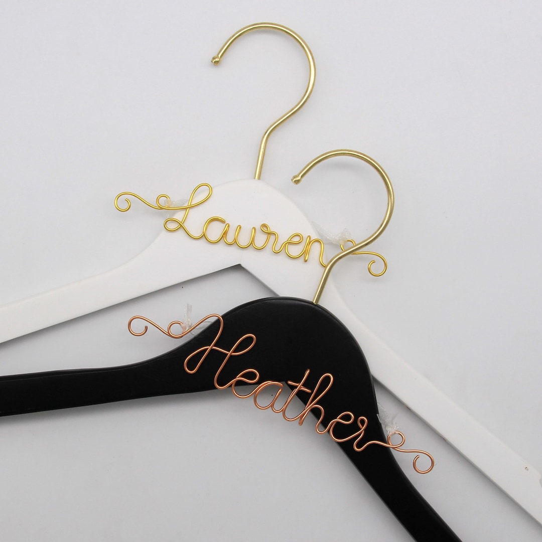 Personalized Wedding Hanger Tags, Custom Hanger Tag, Wire Hanger Name ...