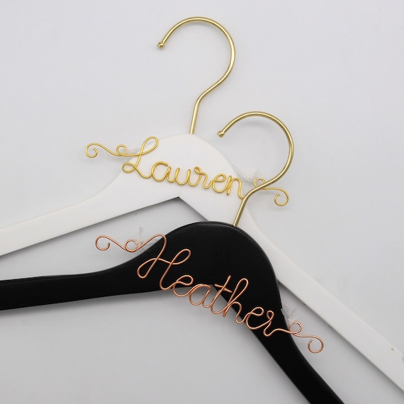 Personalized Wedding Hanger Tags Custom Hanger Tag Wire - Etsy