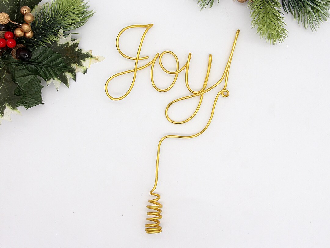 Christmas Tree Topper Handmade, Joy Tree Topper, Christmas Tree ...