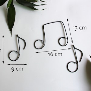 Music Note Wall Art Set, Music Note Wire Wall Art, Wire Music Note ...