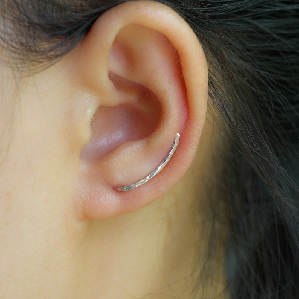 Sterling Silver Ear Crawler Earrings Crawler Climber - Etsy