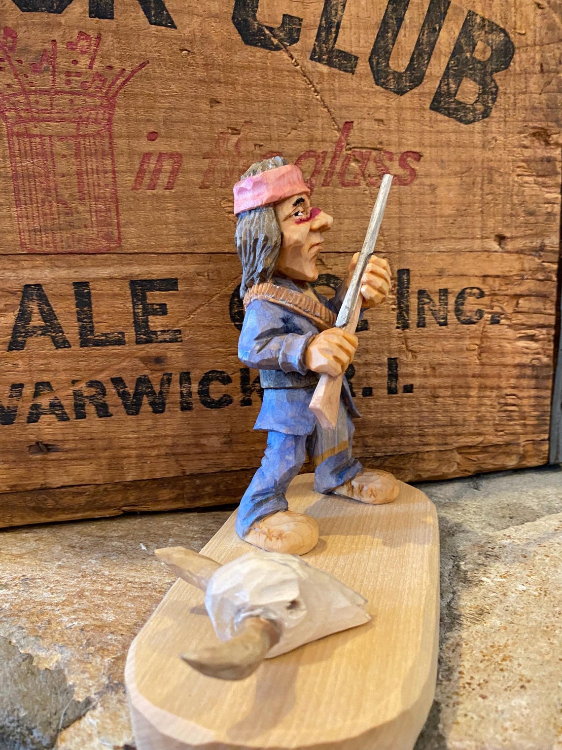 Indian Scout Caricature Carving - Etsy