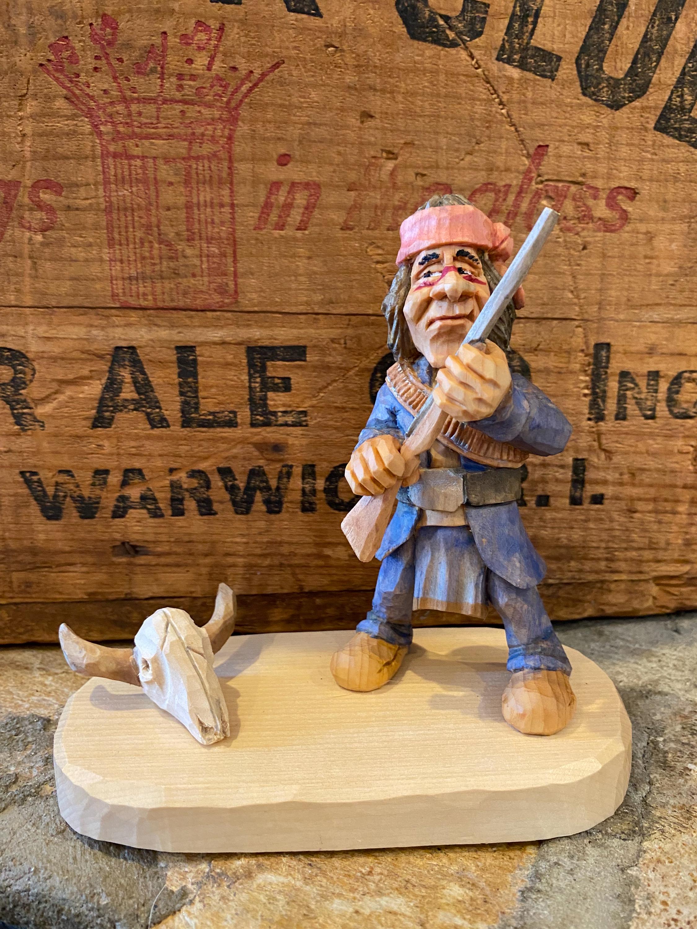 Indian Scout Caricature Carving - Etsy