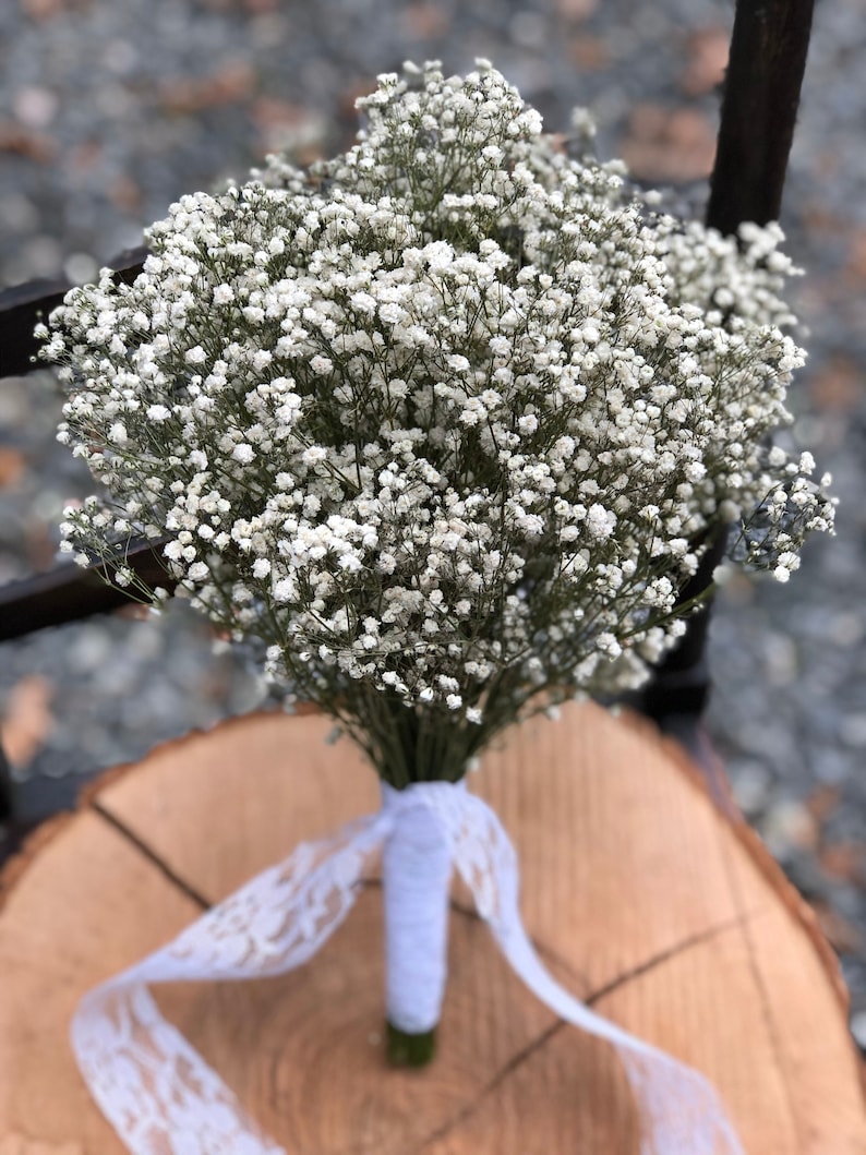 Dried Gypsophila Bouquet Dried Baby's Breath Bouquet | Etsy