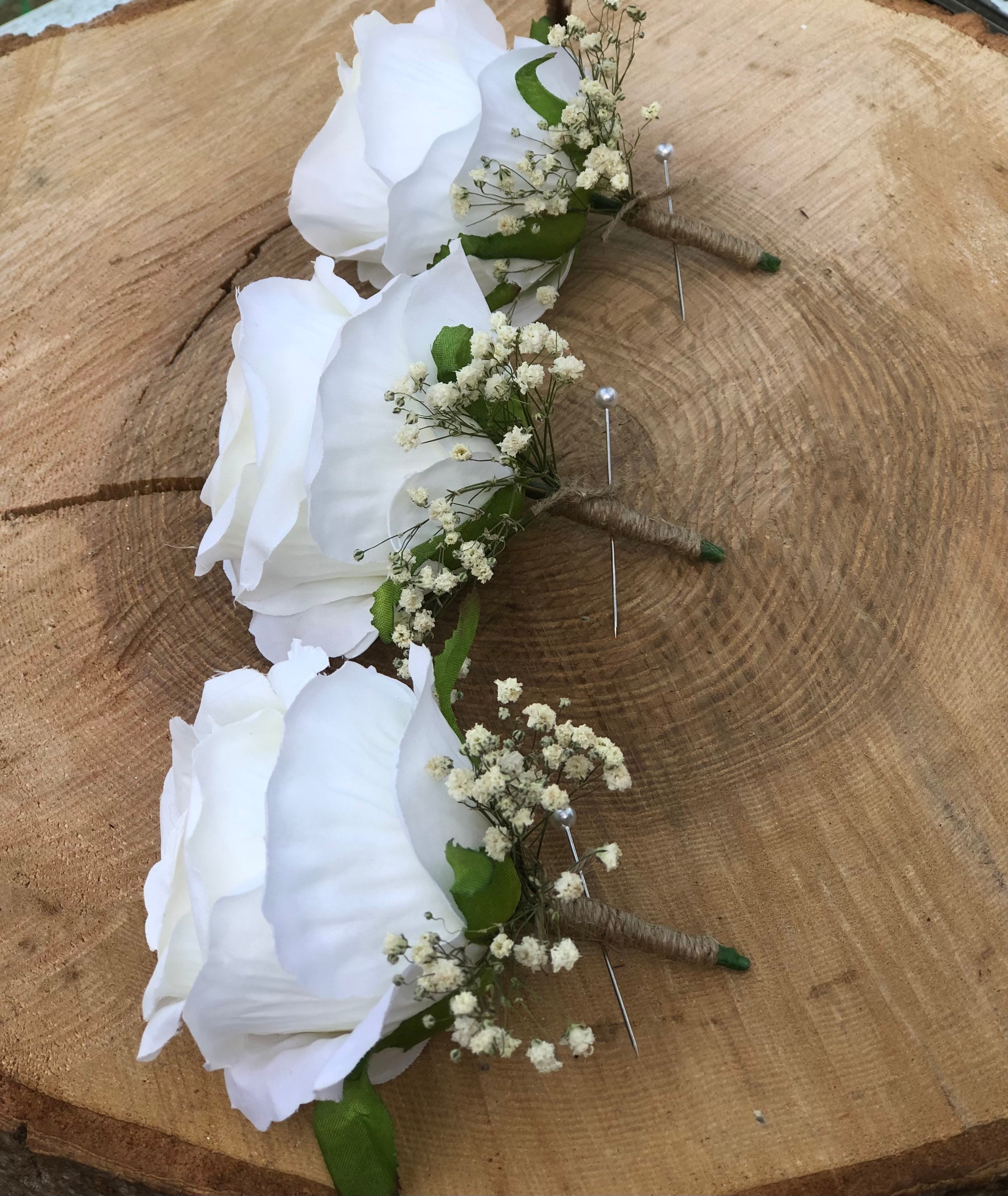 White Lisianthus Buttonhole