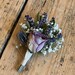 Dried Thistle and Rose Buttonhole, Scottish Wedding, Dried Dusky Pink ...