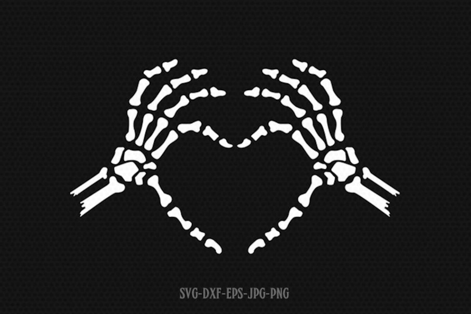 Skeleton Heart Hands Svg Skeleton Hand Love Svg Halloween Etsy Singapore