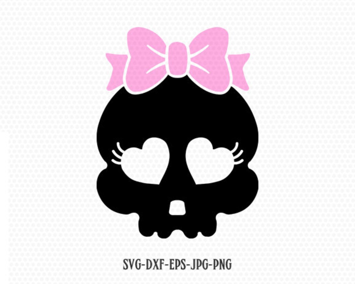 Cute Skull Girl Halloween Svg Cute Love Sugar Skull Svg - Etsy