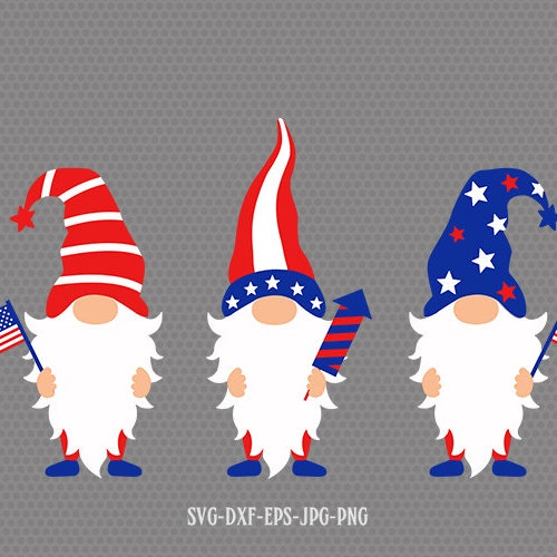 4th of July Svg Gnomes Svg Independence Day Svg American - Etsy