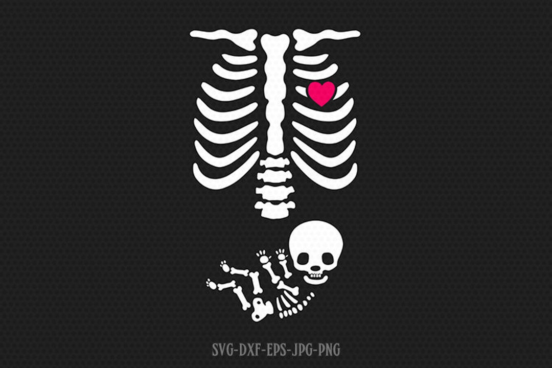 Baby skeleton svg Pregnancy skeleton svg halloween skeleton - Etsy België