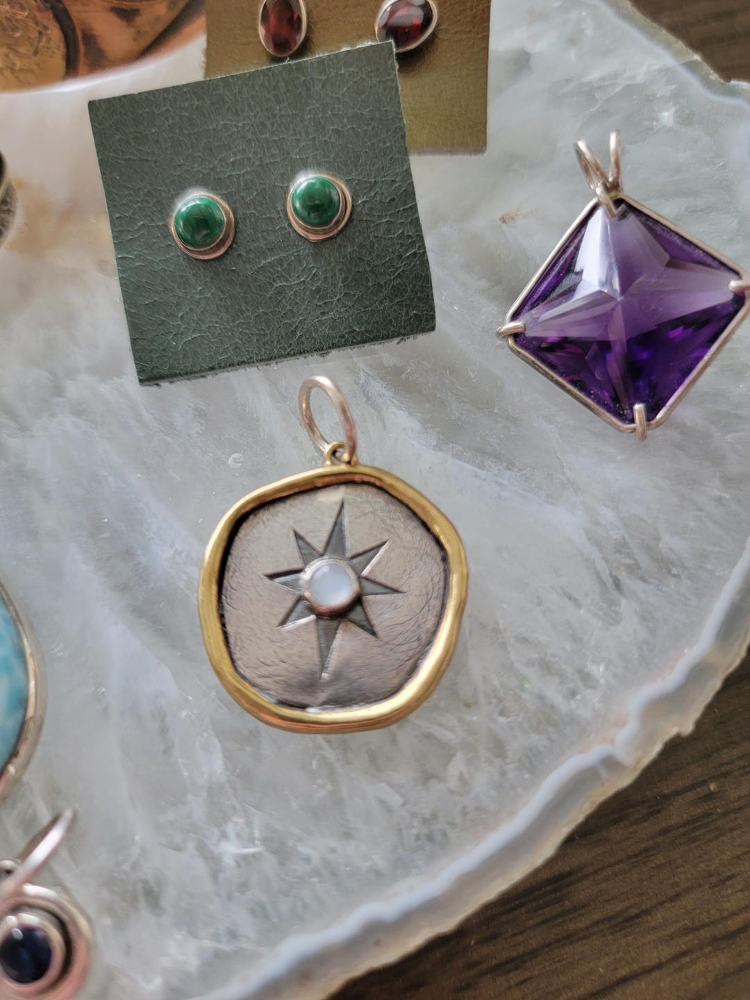 Waxing Peotic Stamped Wax Jewelry Nautical Compass Charm North Star ...