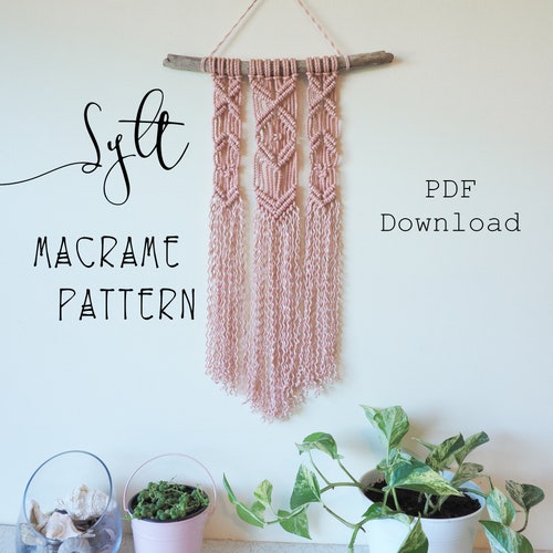 Macrame Wall Hanging Tutorial PDF Instant Download Macrame - Etsy