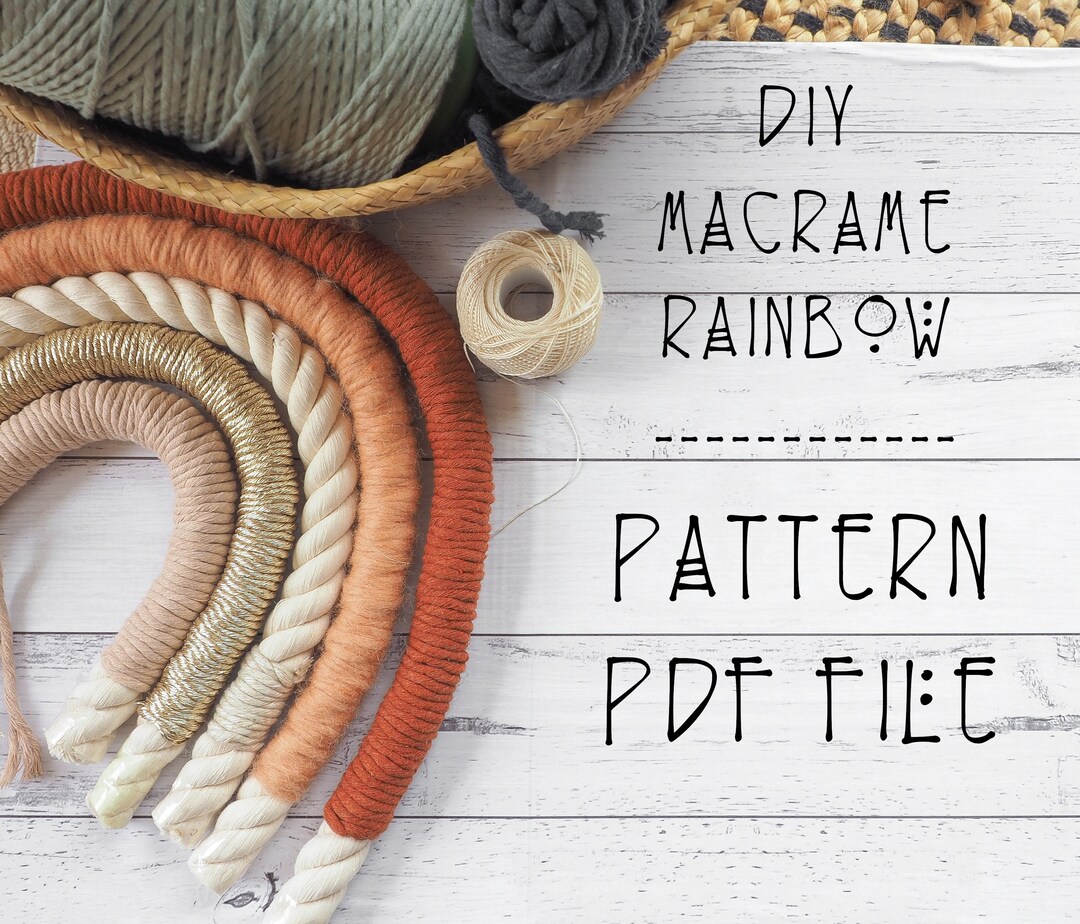 Macrame Rainbow DIY Pattern: Woven Wall Hanging Tutorial (PDF Download) - Etsy