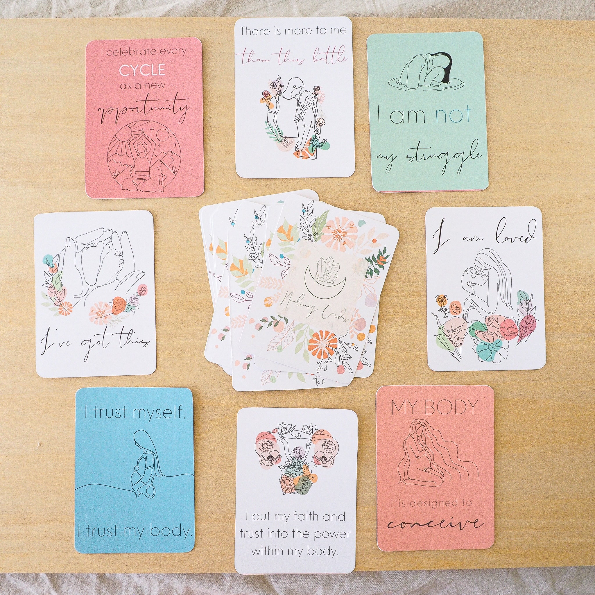 Fertility Affirmation Cards | Etsy