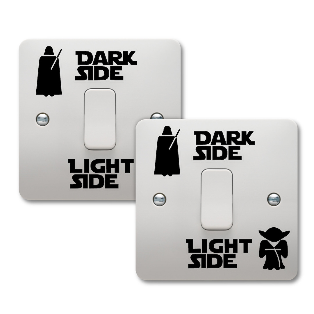 Light Switch Sticker Vinyl Decal Dark Side Light Side [2 Pack] Child ...