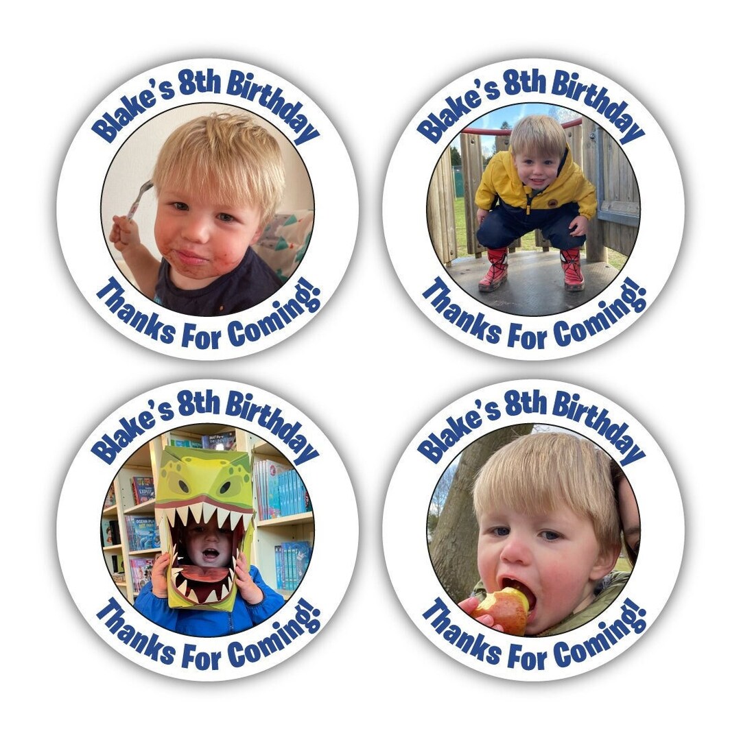 Kids Birthday Stickers Custom Personalized Birthday Sticker Custom ...