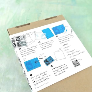 Beginners Linocut and Print Starter Kit With Black Ink Pad, DIY Print ...
