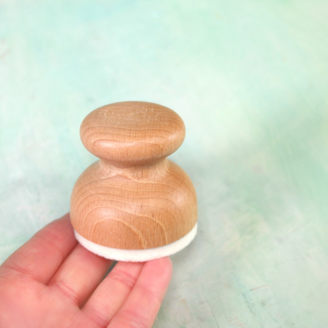 Wooden Baren for Lino Printing 70mm, Natural Handmade Item for Hand ...