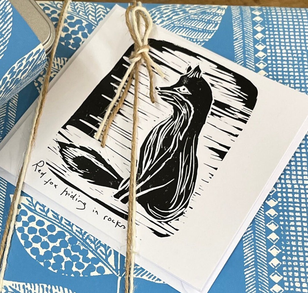 Woodland A6/A5 Digital Download Templates for Linocut & Print, A4 Size ...