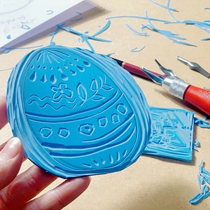 Lino Soft Quality in Blue, for Printmaking, Size A6 (10x15cm) for ...