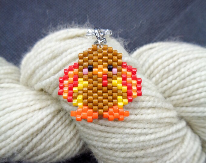 Beaded Turkey Charm Stitch Marker Progress Keeper - Etsy