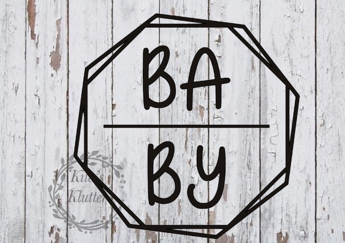 Mama and Baby Octagon Frame Svg Dxf Files - Etsy