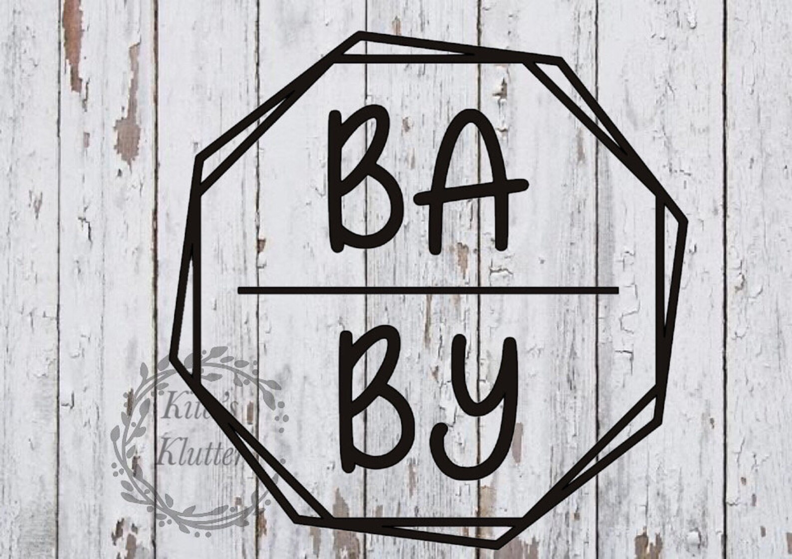 Mama and Baby Octagon Frame Svg Dxf Files - Etsy