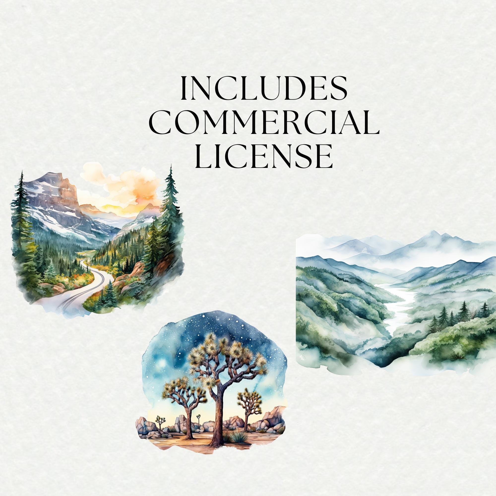 National Park Clipart Bundle - Majestic and Iconic U.S. Landscapes ...