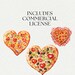 Heart-shaped Pizza Clipart Bundle - Delicious and Whimsical Pizza ...