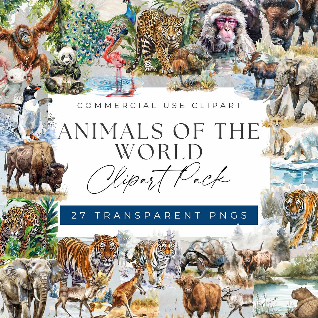 Animals of the World Digital Art Set - Iconic Species From Across the ...