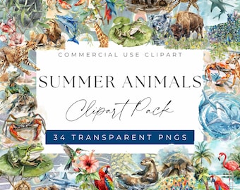 Adorable Baby Animals Clipart Bundle Cute and Playful Wildlife Clipart ...